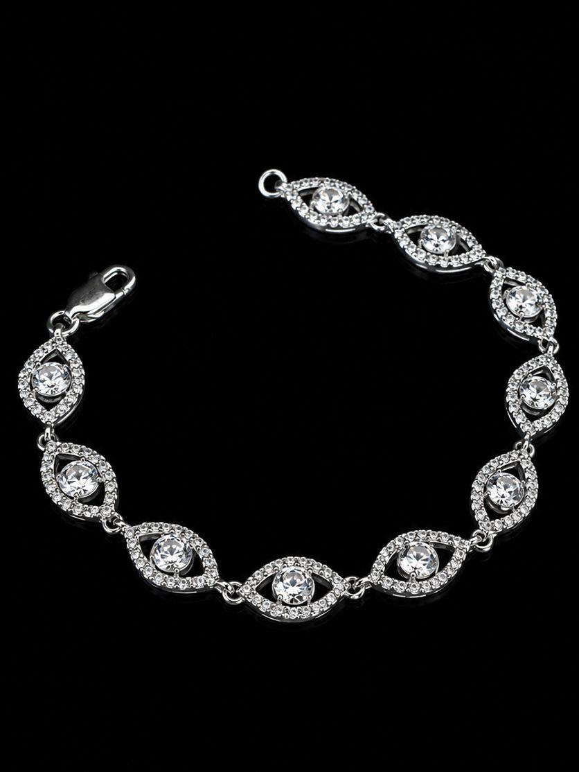 PULSO AJNA SWAROVSKI BLANCO 8,8gr, Plata plata E – sleeveconcept